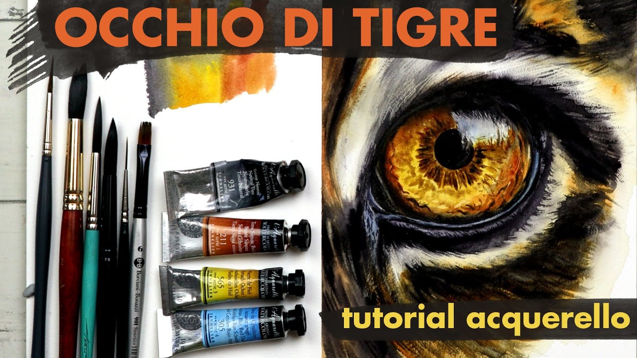 🎨 Occhio di Tigre | Tutorial acquerello - YouTube