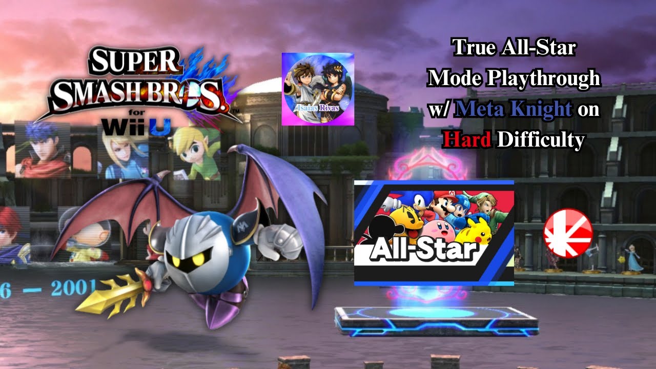 Super Smash Bros. for Wii U | All Star Mode w/ Meta Knight on Hard ...