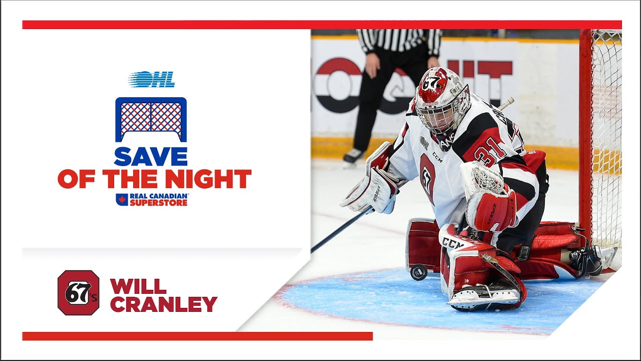 OHL Save Of The Night | Will Cranley | October 15, 2021 - YouTube