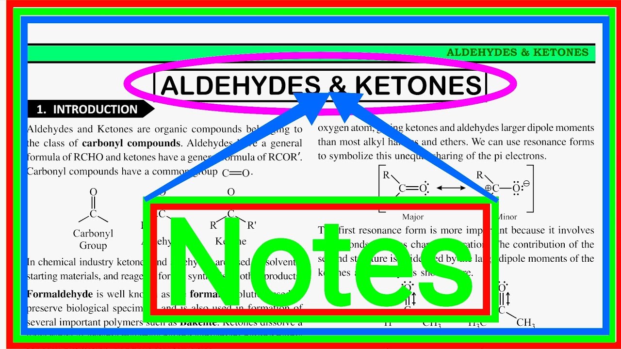 Aldehydes, Ketones, and Carboxylic Acids || class 12 th ||(Organic ...