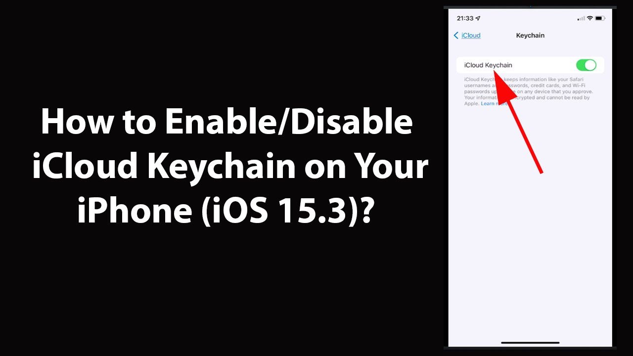 How to Enable/Disable iCloud Keychain on Your iPhone (iOS 15.3)? - YouTube