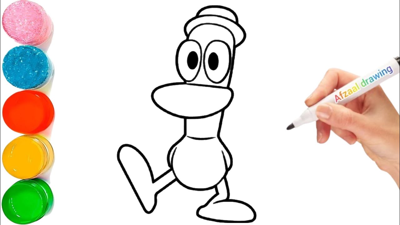 Draw and Color Pocoyo and Pato | How to Draw Pocoyo Super Cute 🌈👶🏻🦆 ...