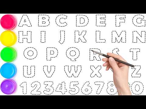 Satisfying Video, Learn How to Draw ABCD & 1234 Easy Step by Step for Kids & Toddlers - Ks Art
