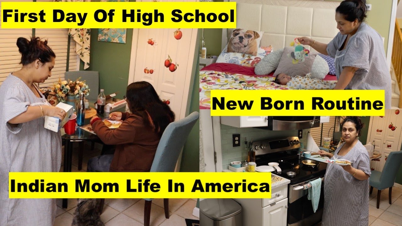 My Hectic Morning Routine With 3 kids In America | First Day Of School ...
