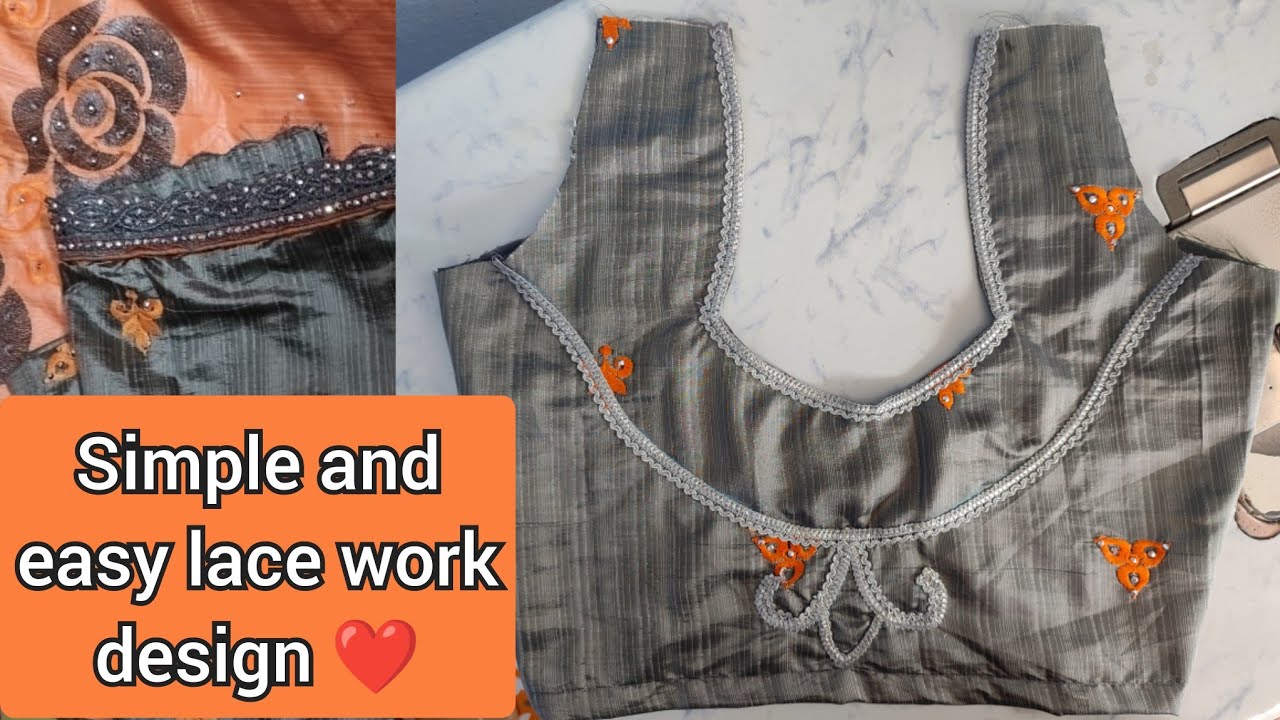 simple and easy lace work design ️ - YouTube