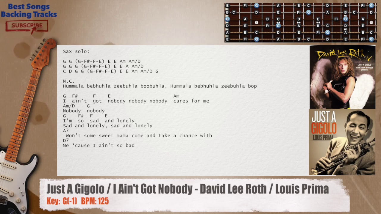 🎸 Just A Gigolo / I Ain't Got Nobody - David Lee Roth / Louis Prima ...