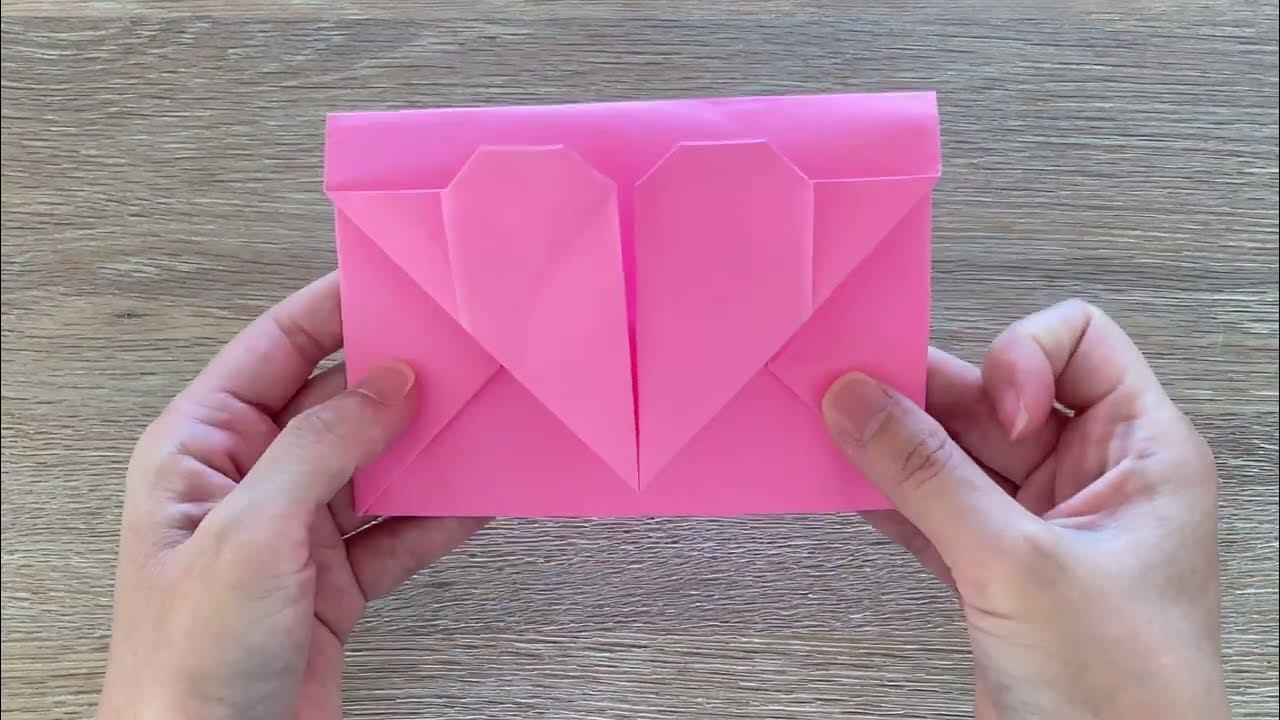 Easy Origami Envelope Tutorial / Origami Heart Envelope - YouTube