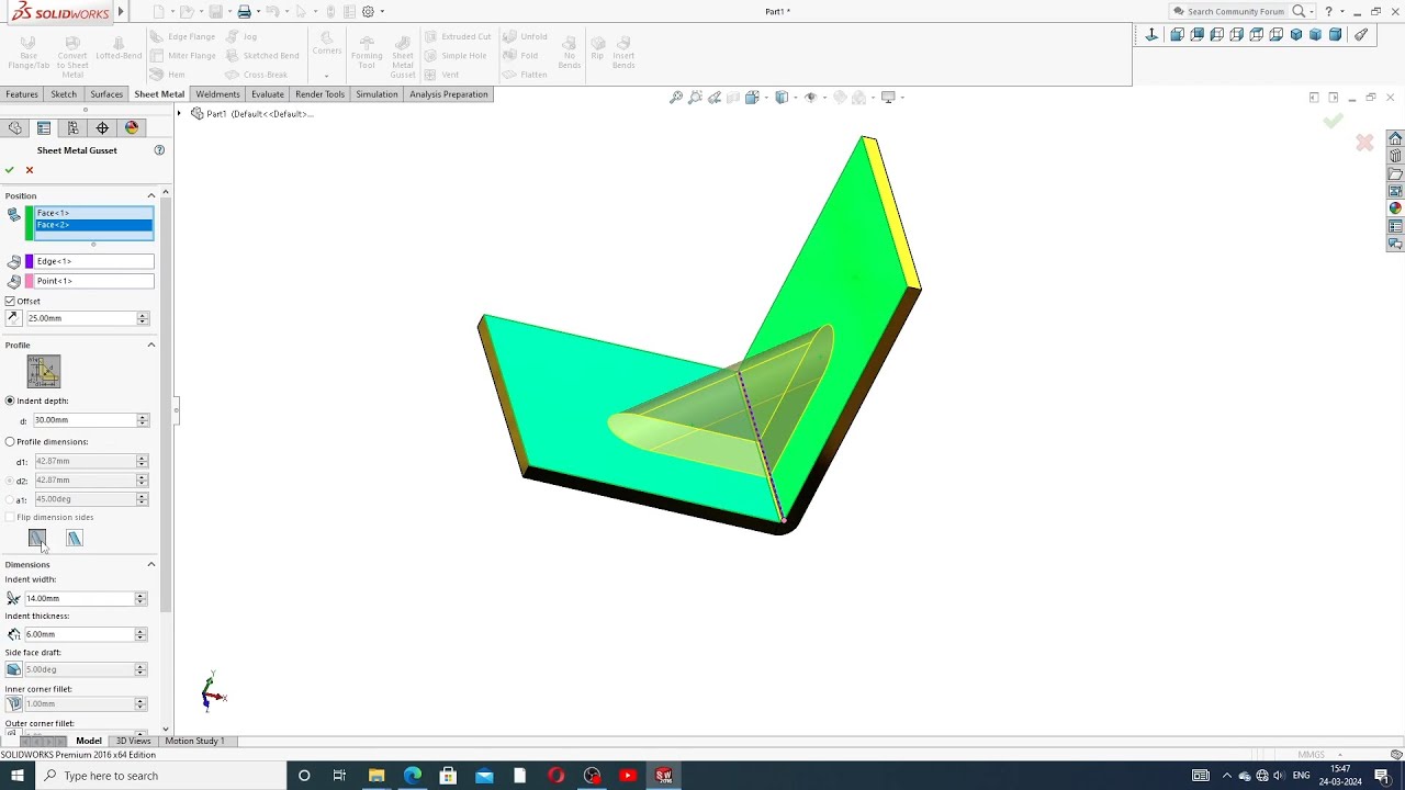TIPS AND TRICKS LEARN IN SOLIDWORKS, GUSSET, VENT - YouTube