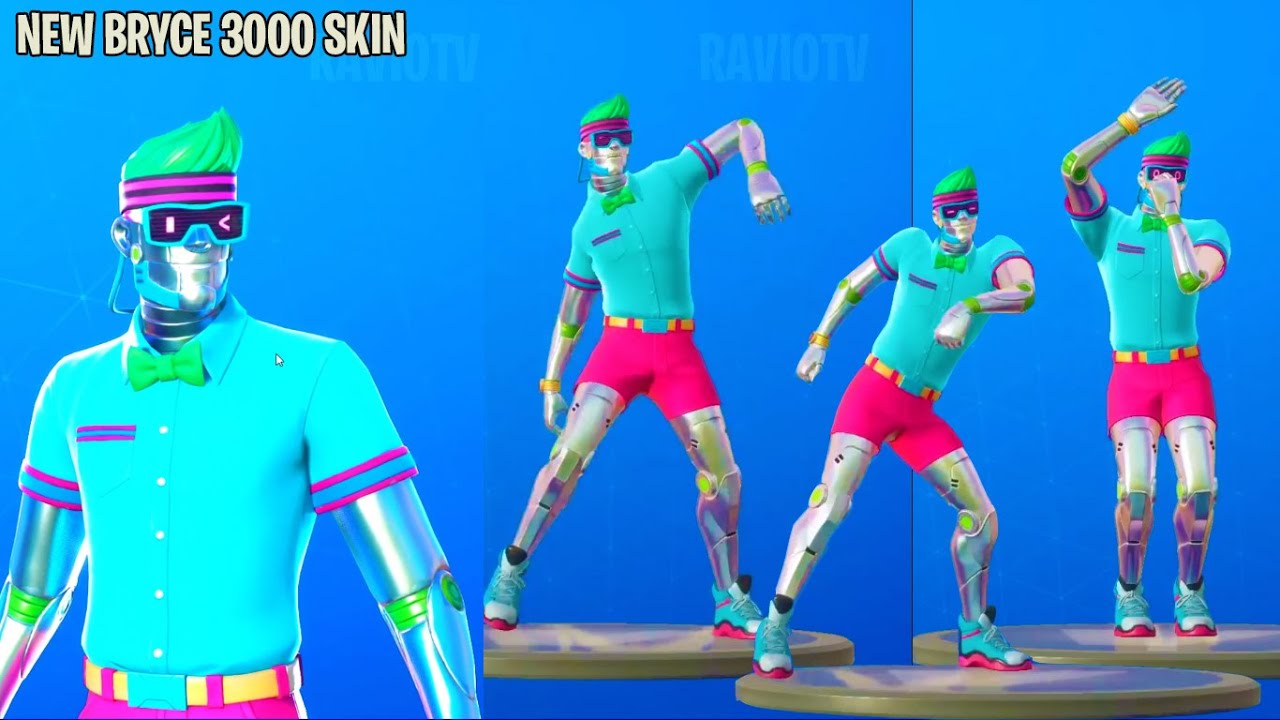 New Bryce3000 Skin Showcase With Some Emotes & Dances - YouTube