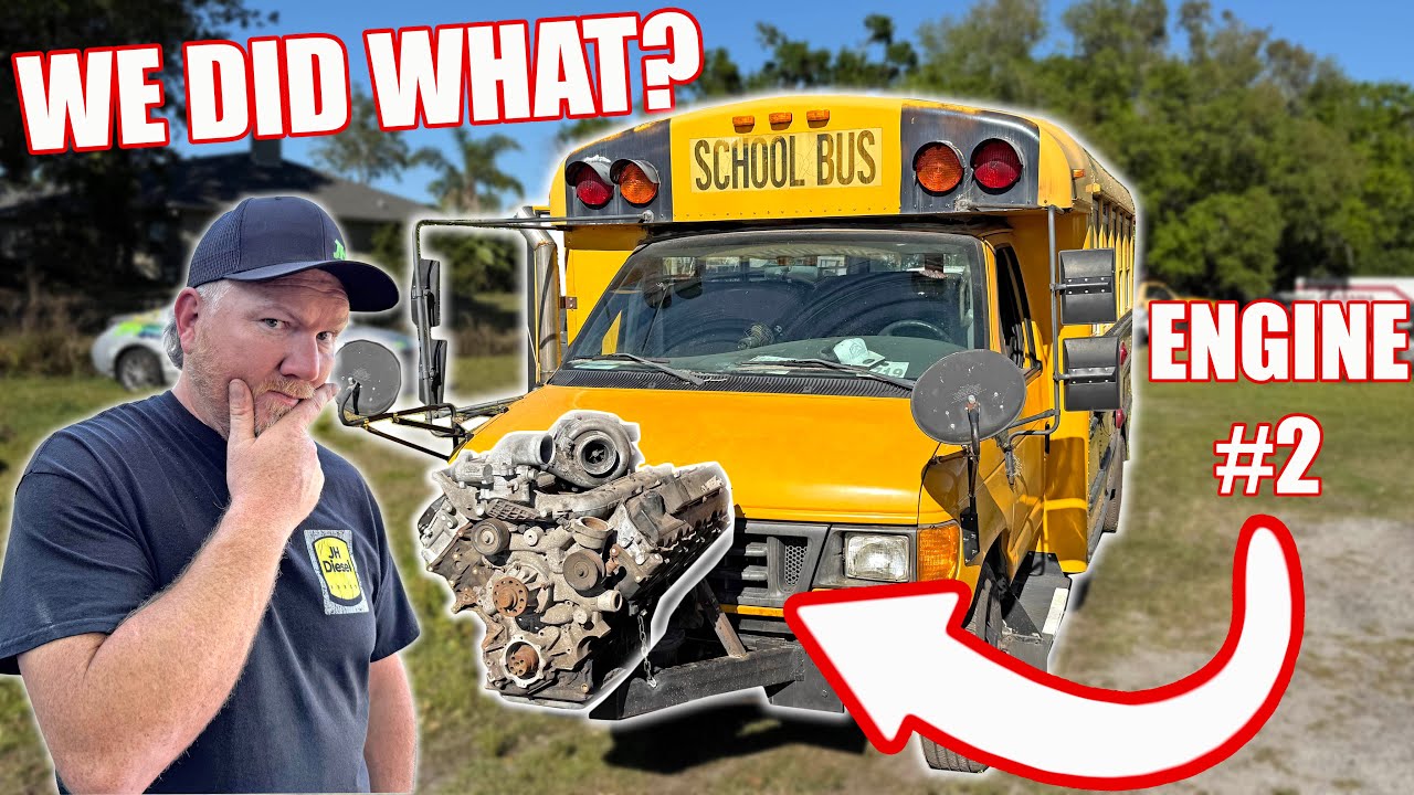 Installed A 2nd 6.0 Powerstroke Engine In Our Bus... THAT'S RIGHT!!! 2 ...