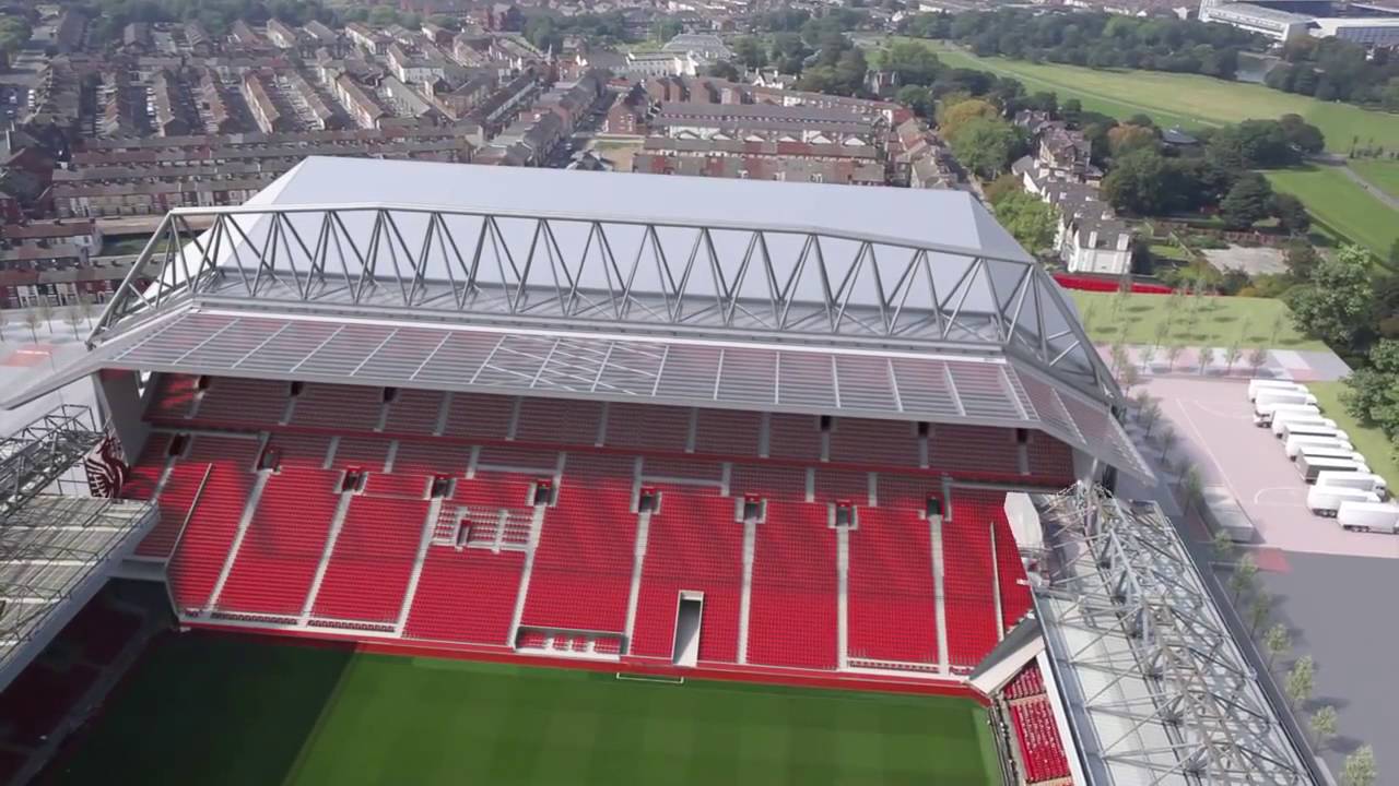 See how Liverpool's Anfield stadium will look after expansion - YouTube