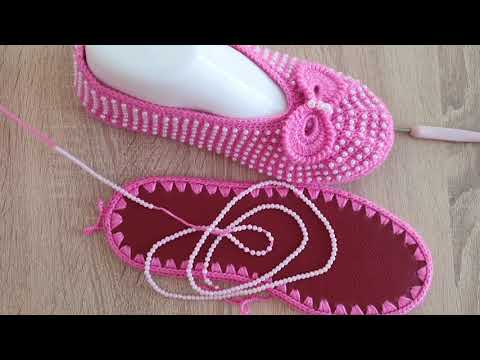 Keçe Tabana incili Babet  yapımı /kolay  çeyizlik babet modeli