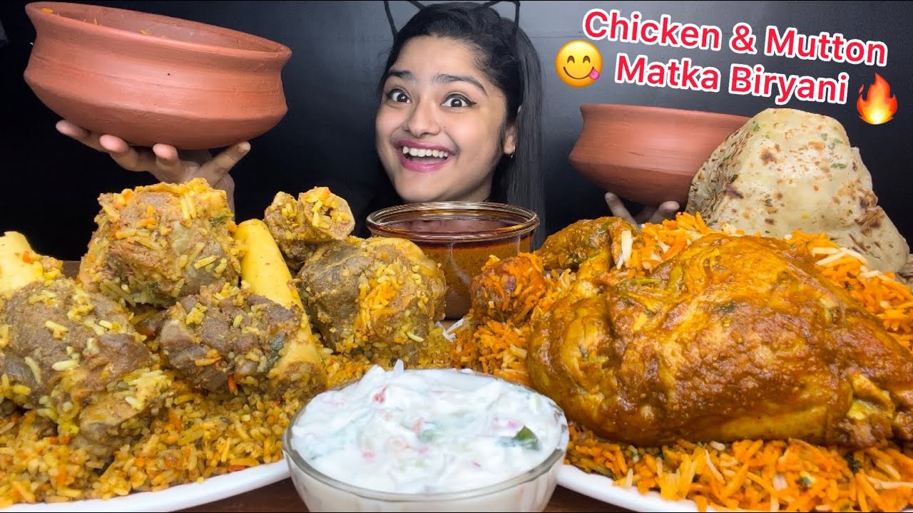 MUTTON MATKA BIRYANI, CHICKEN MATKA BIRYANI 🍗 CHICKEN CURRY WITH BUTTER ...