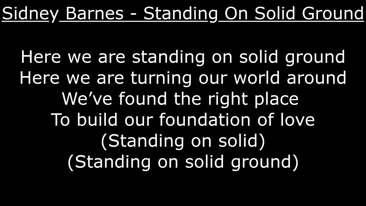 Northern Soul - Sidney Barnes - Standing On Solid Ground - With Lyrics - YouTube