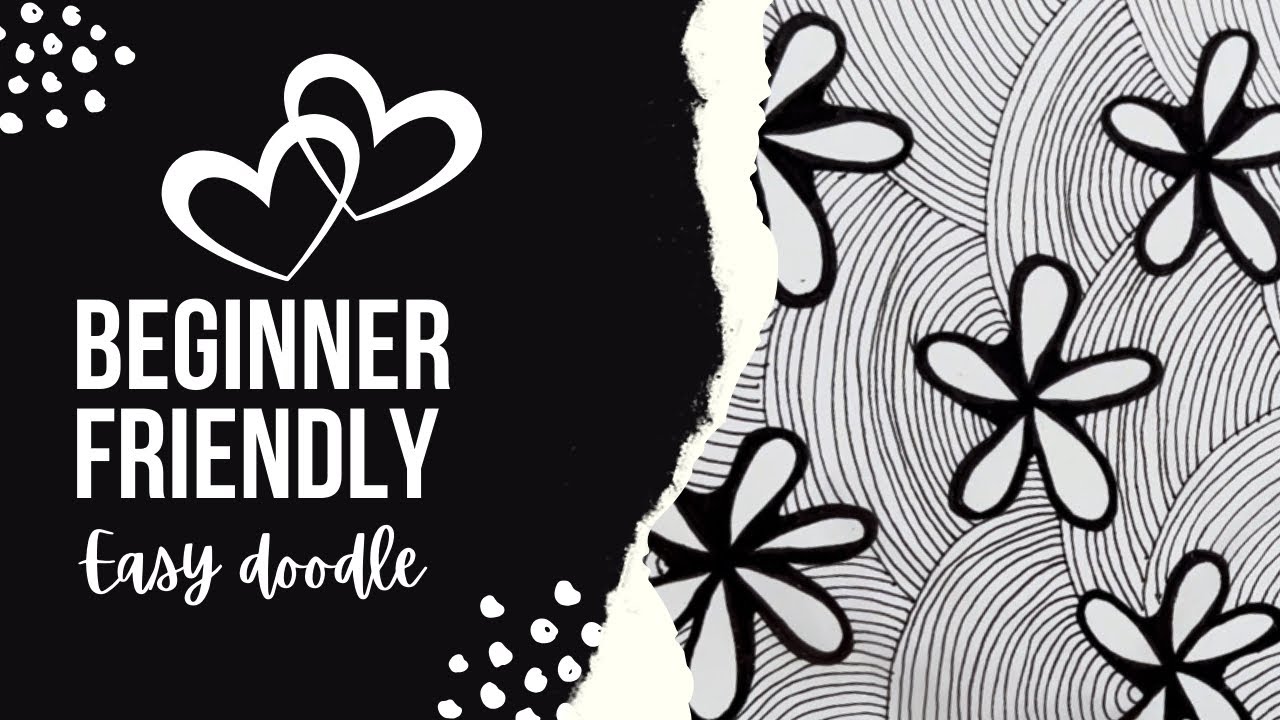 A quick doodle to help you feel relaxed, Beginner friendly doodle art ...