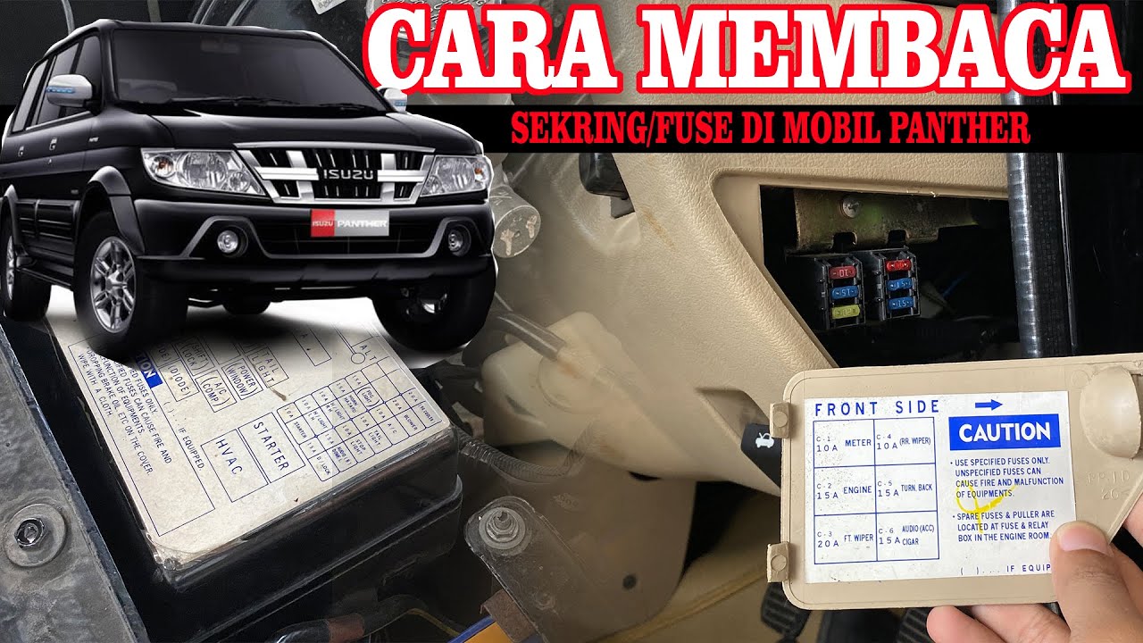Letak dan Arti Sekring Mobil Isuzu Panther - Box Fuse Panter - YouTube