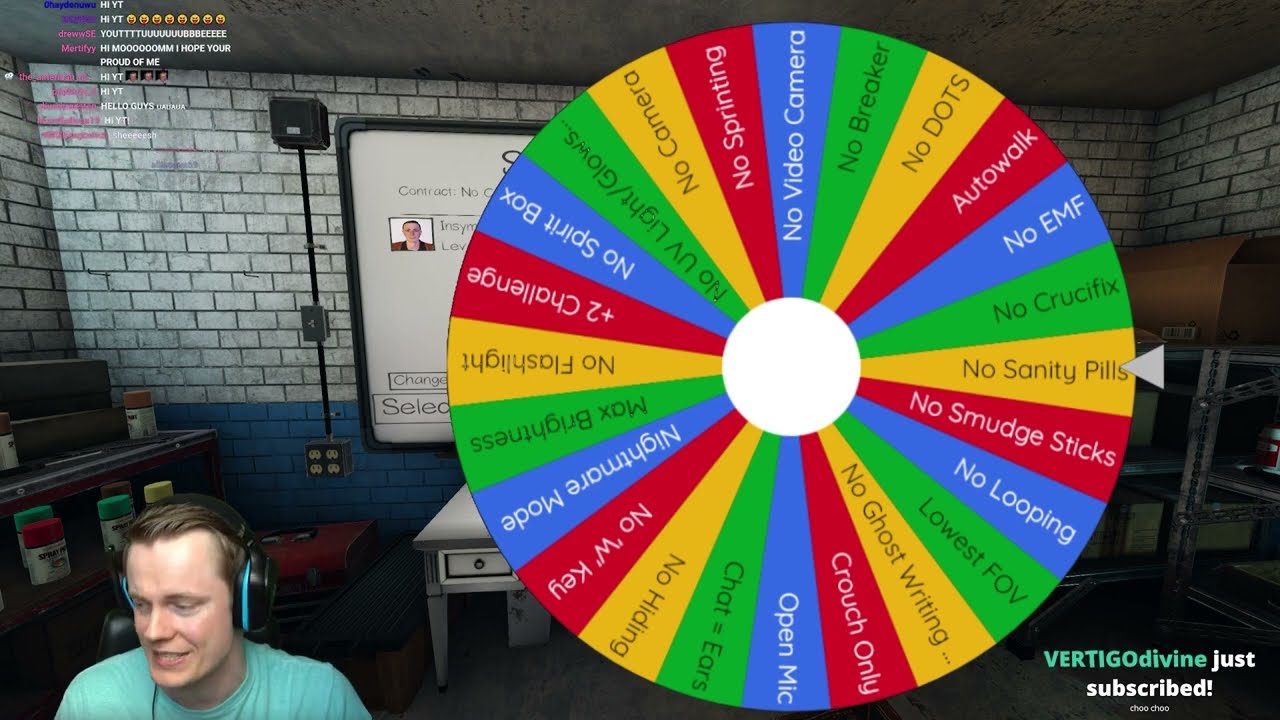 Insym Does the Phasmophobia Challenge Wheel - Livestream from 14/7/2022 ...