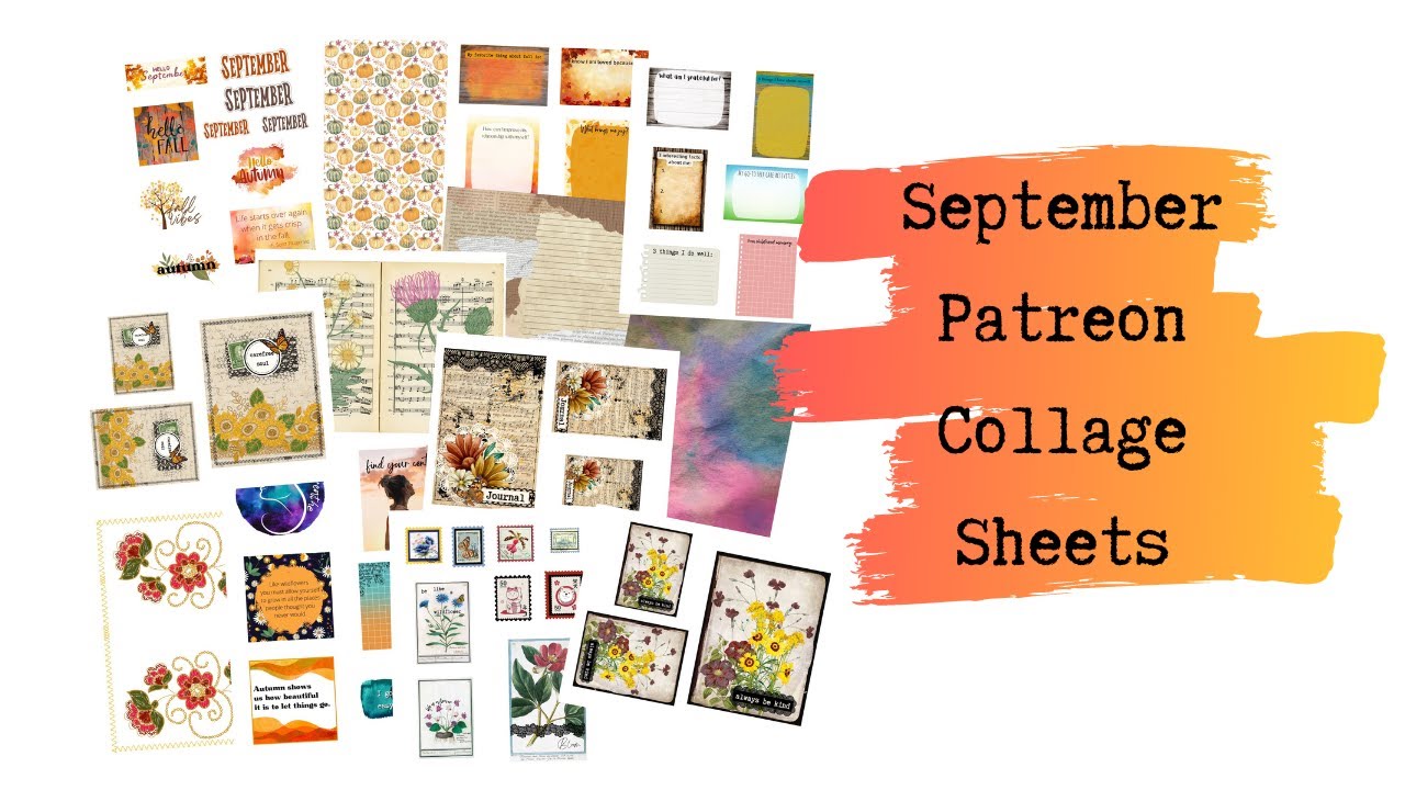 September Patreon Collage Sheets🧡 - YouTube
