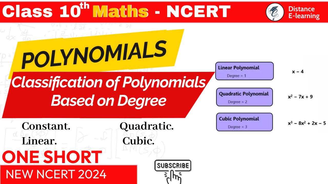 Classification of Polynomials Based on Degree | Class 10 Maths Chapter ...