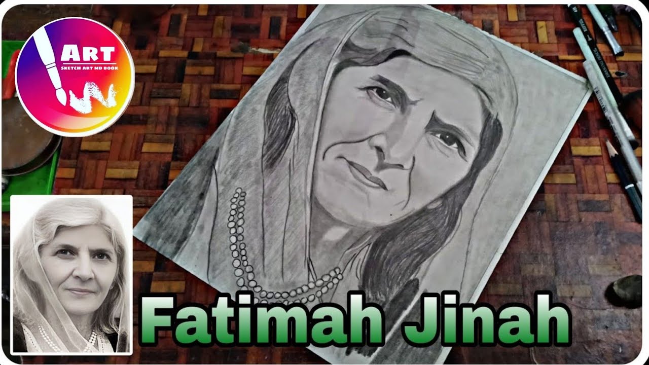 First Leader Pakistani Politician Fatimah jina ! how to draw fatima ...