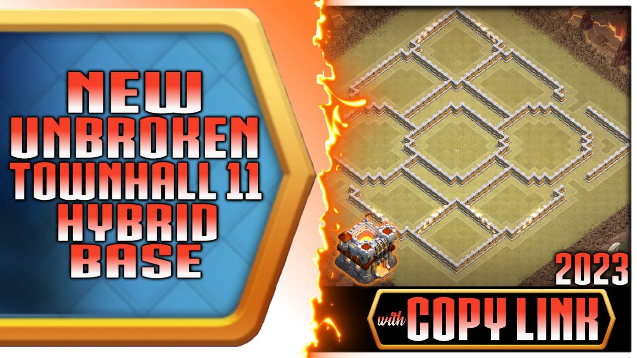 New Unbroken Townhall 11 Hybrid Base With Link 2023 | Th11 Hybrid Base ...