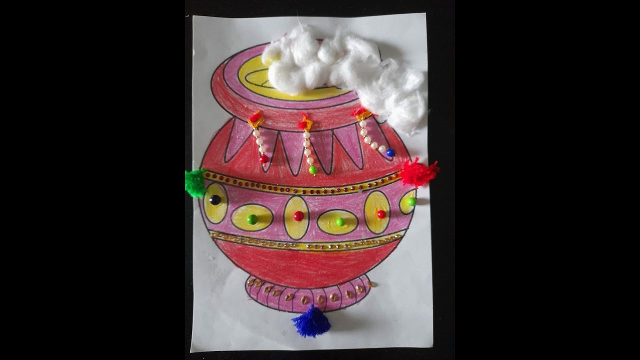 Janmashtami Dahi Handi Drawing By Janmashtami drawing easy painting for ...