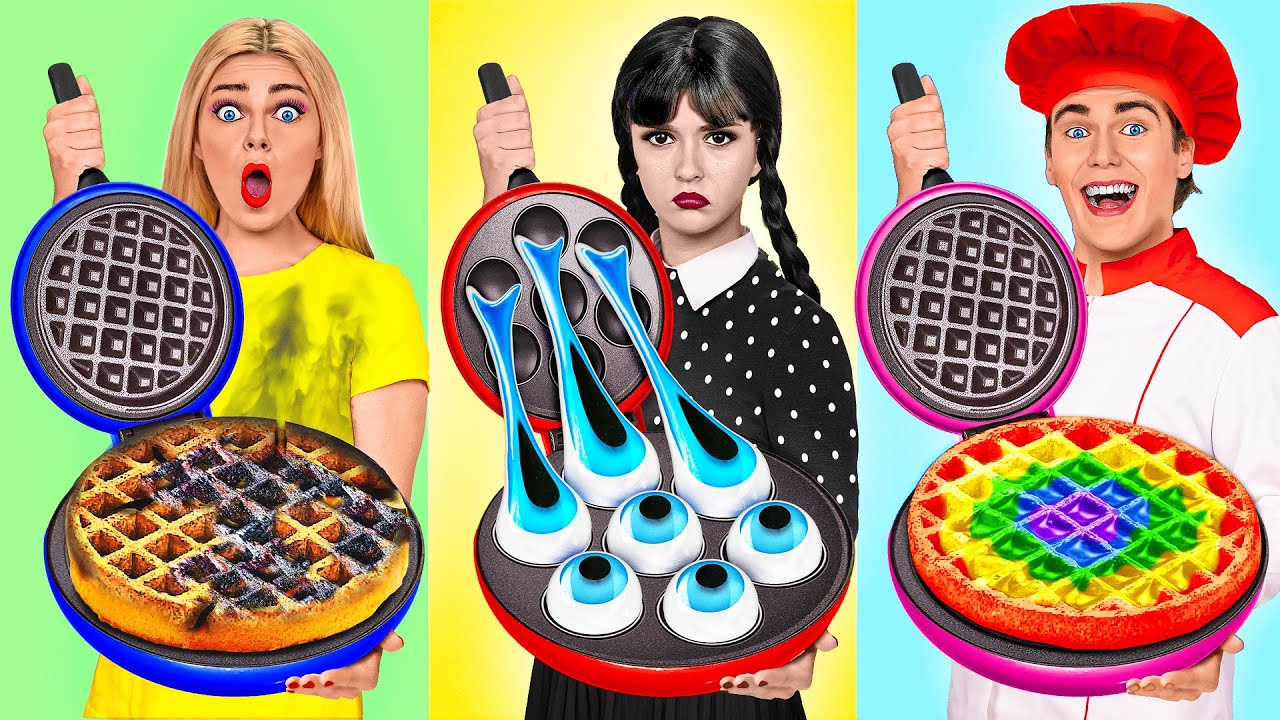 Wednesday vs Grandma Cooking Challenge | Amazing Kitchen Recipes by ...