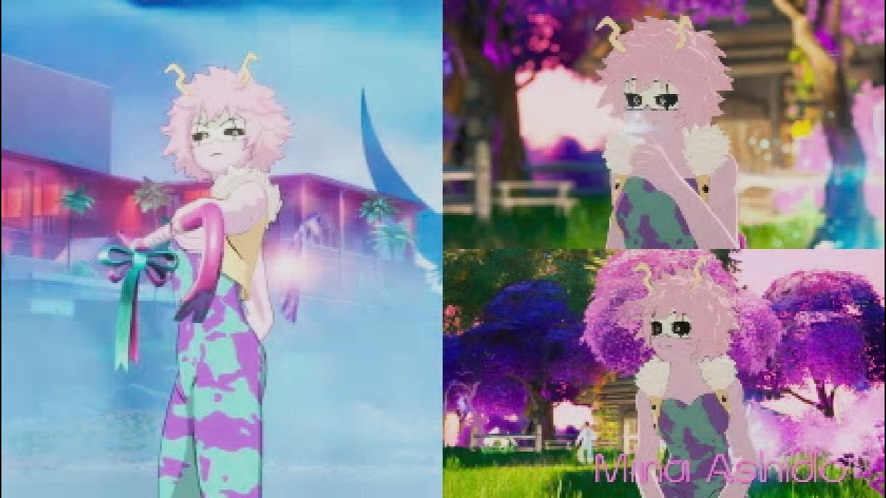 Mina Ashido (MHA) skin Fortnite gameplay - YouTube