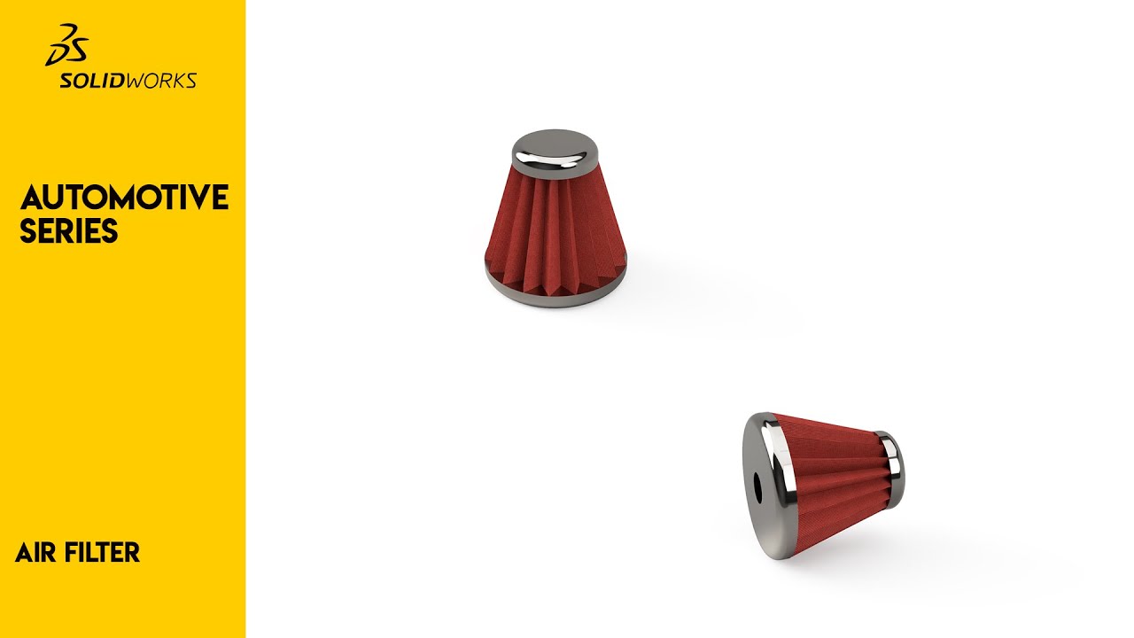 SolidWorks Automotive Series V6 Engine Project (Air Filter) #cad # ...