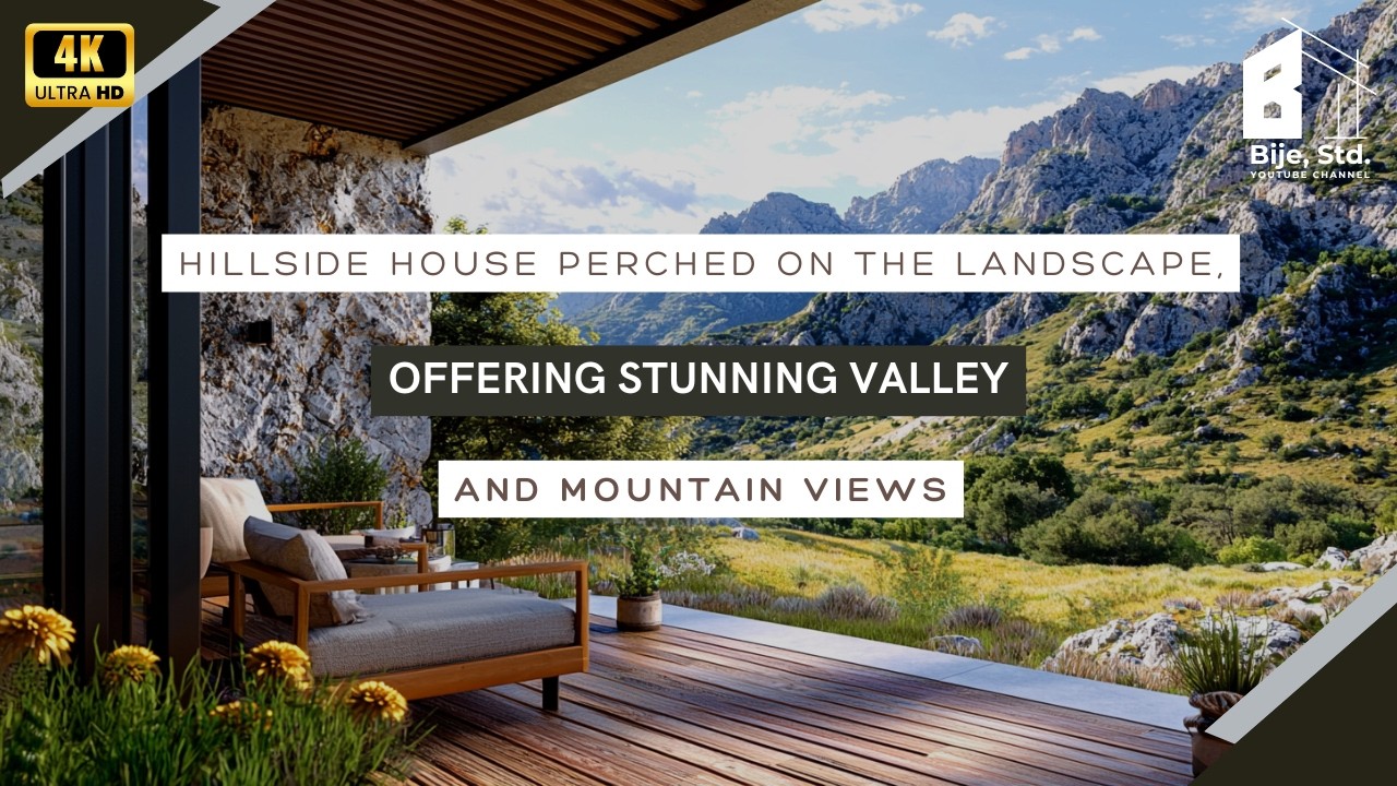 Hillside House Perched on the Landscape, Offering Stunning Valley and ...