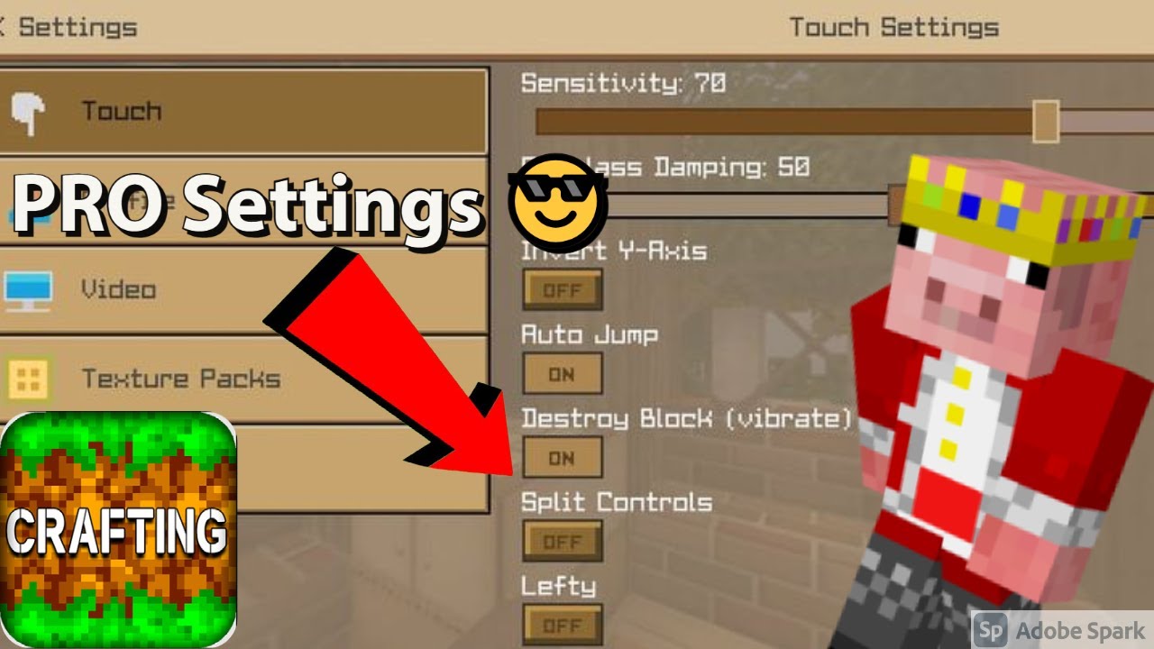Pro settings for Crafting and building - YouTube