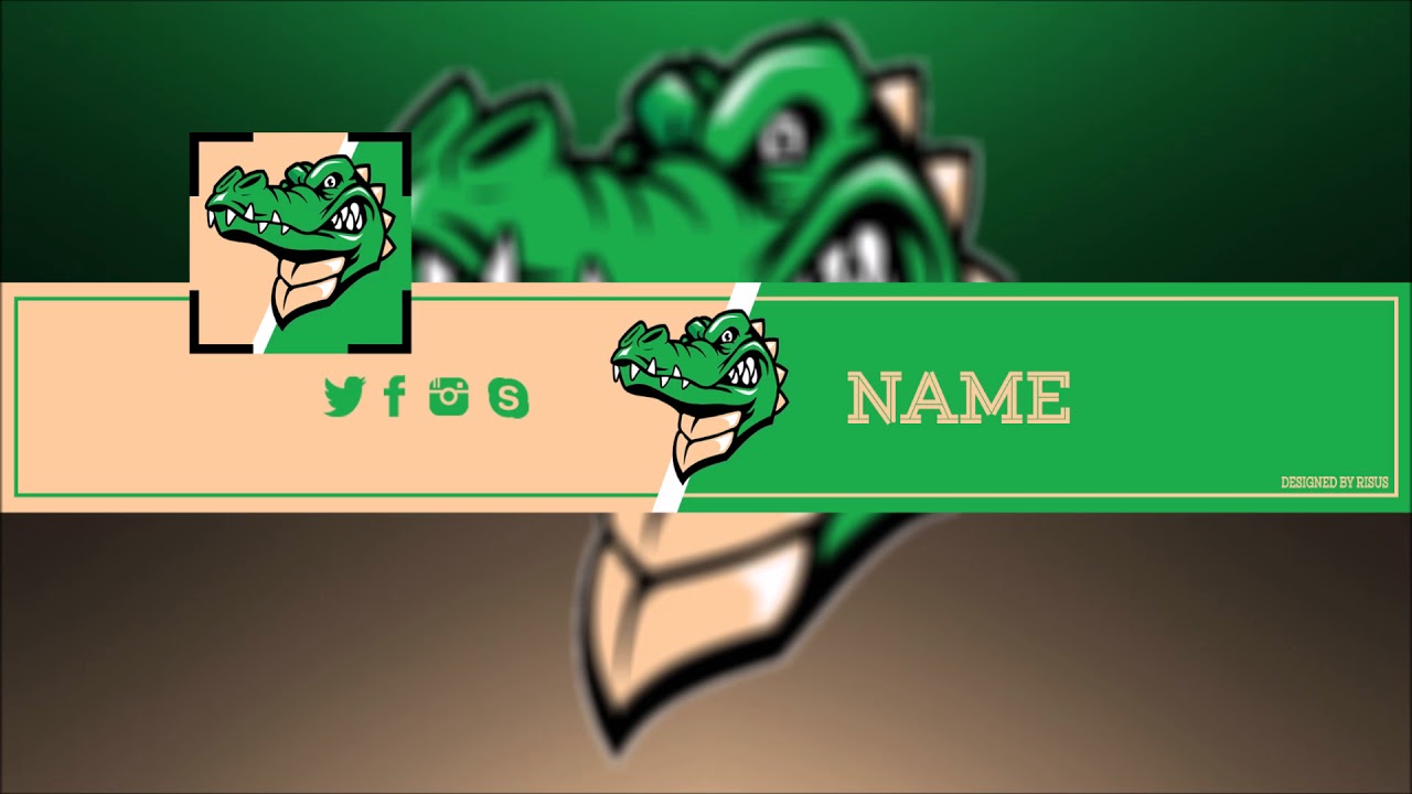 * New 2017 * Free Logo-Banner Template... 🐊 Crocodile 🐊 Logo and Banner ...