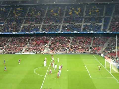 FC Barcelona - Basel 1-1 4/11-2008, Xavi freekick Champion League