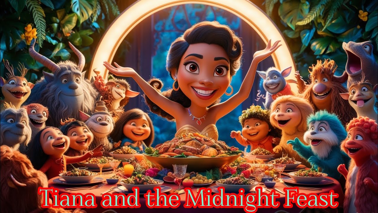 Tiana and the Midnight Feast story in English|Disney Princess Stories # ...