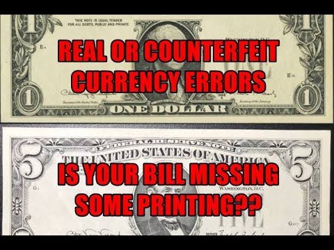 RARE MISSING PRINTING ON A DOLLAR BILL - How Can You Tell if it's Legit ...