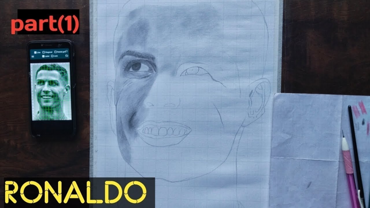 how to draw realistic Ronald sketch || drawing of Ronaldo || step by ...
