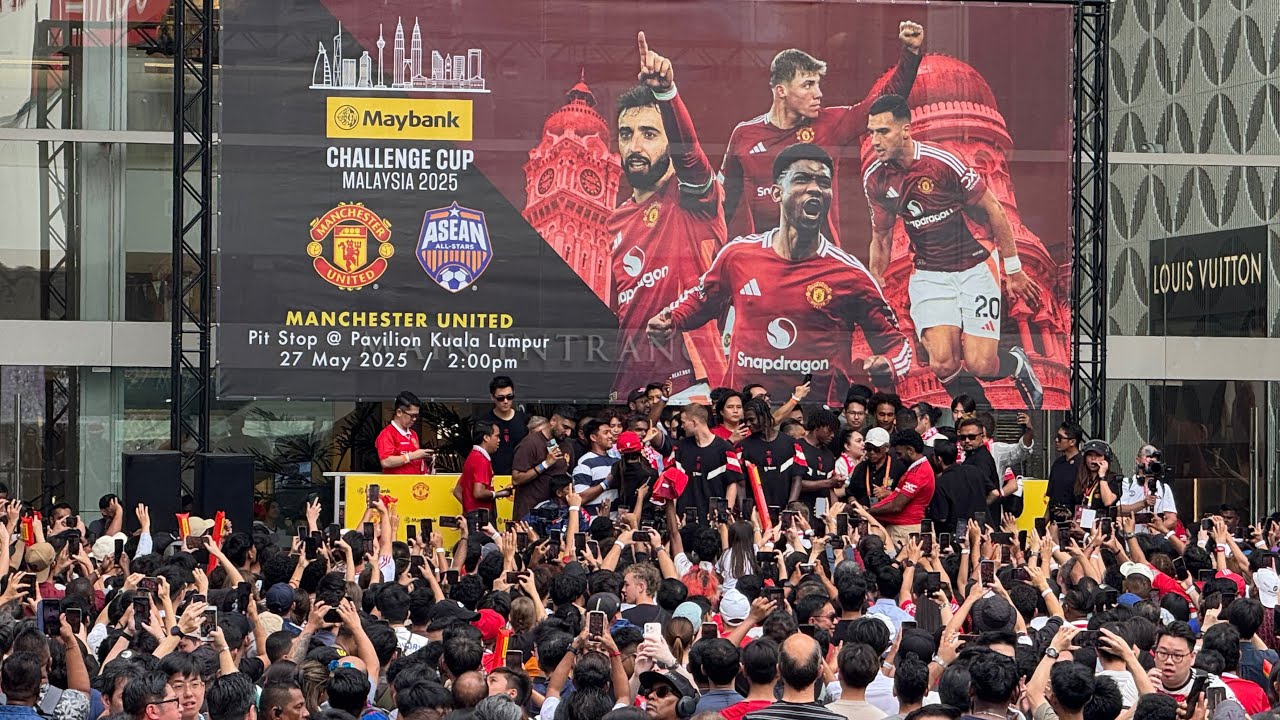 [4k] MANCHESTER UNITED PIT STOP AT PAVILION KUALA LUMPUR FOR CHALLENGE ...