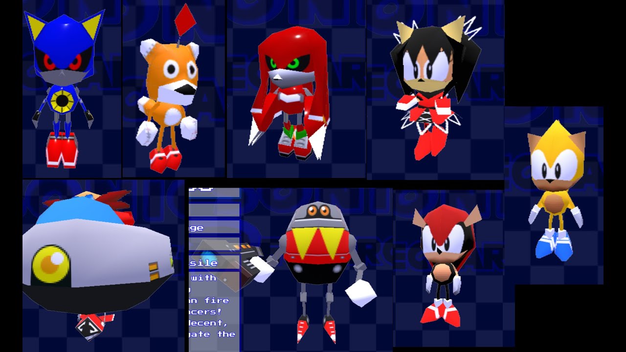 Sonic R-echarged every special character gameplay - YouTube