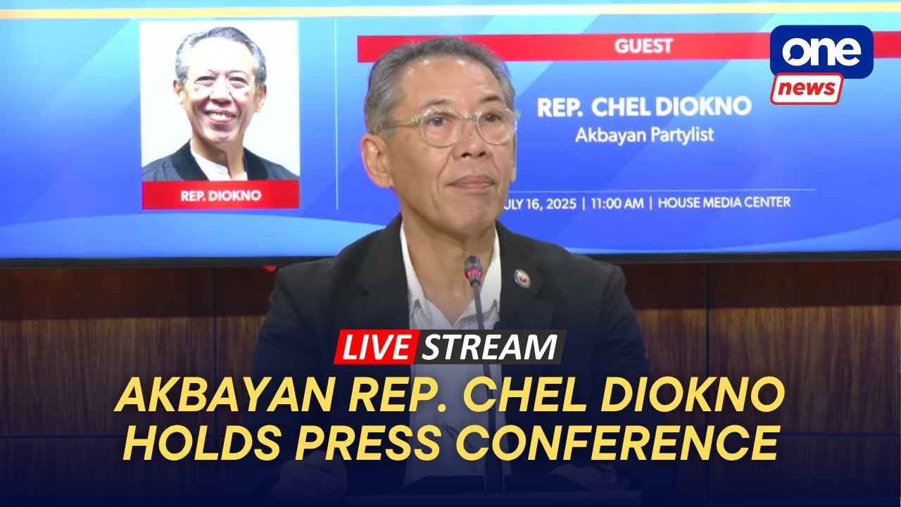 LIVE | Akbayan Rep. Chel Diokno holds press conference (July 16, 2025 ...