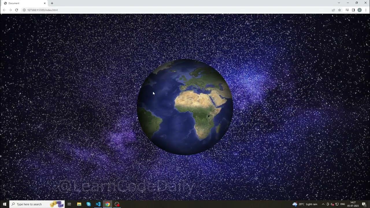 Rotating Earth || Using HTML and CSS || Step by Step Tutorial || 2023 - YouTube