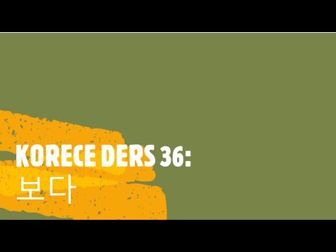 #korece #kore #koreceders KORECE DERS 36: 보다