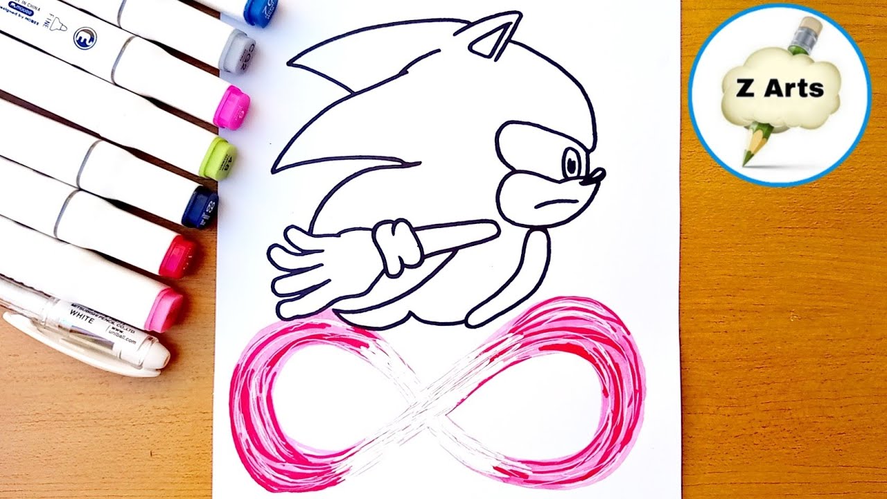 How to draw SONIC RUNNING (Sonic Prime Season 2) forming loop legs ...