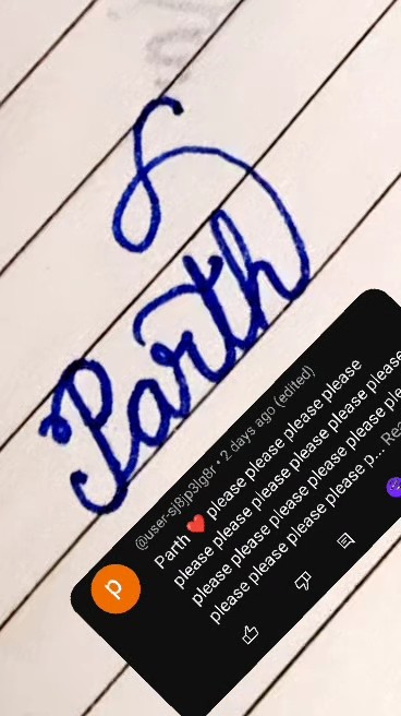 requested name 'Parth'#calligraphy #signature #handwriting #viral # ...