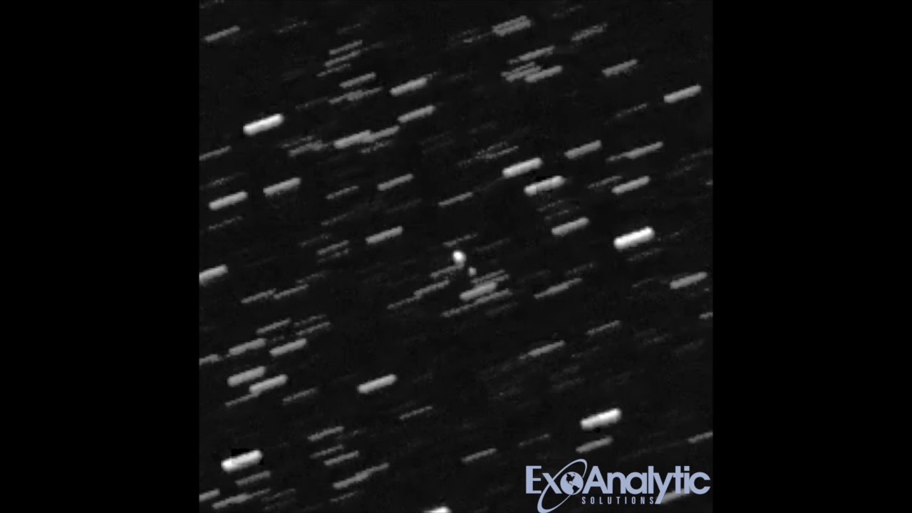 Rough cut video of AMC-9 satellite on Friday night. - YouTube