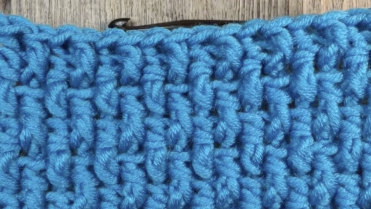错层针编织教程，超简单的钩针花样，两个针法就能搞定 Crochet Stagger Stitch ~~~ - YouTube
