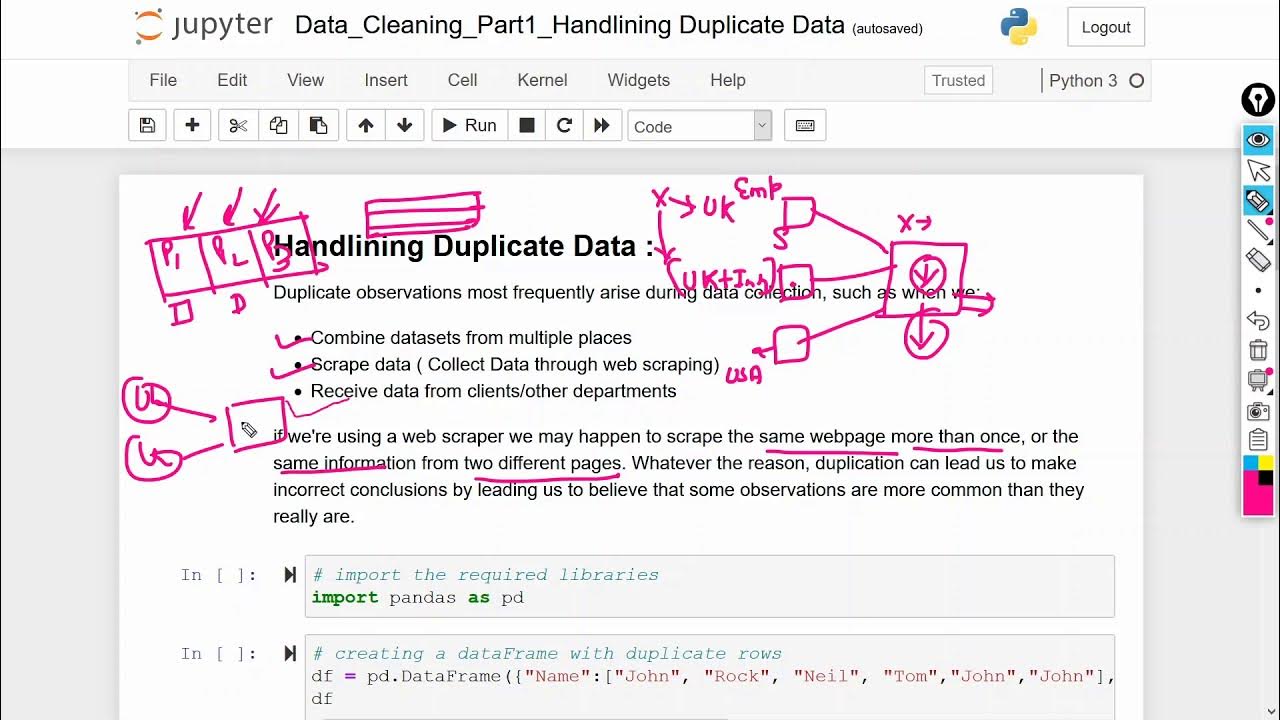 Handling Duplicate Data using Python | Data Cleaning Tutorial 1 - YouTube