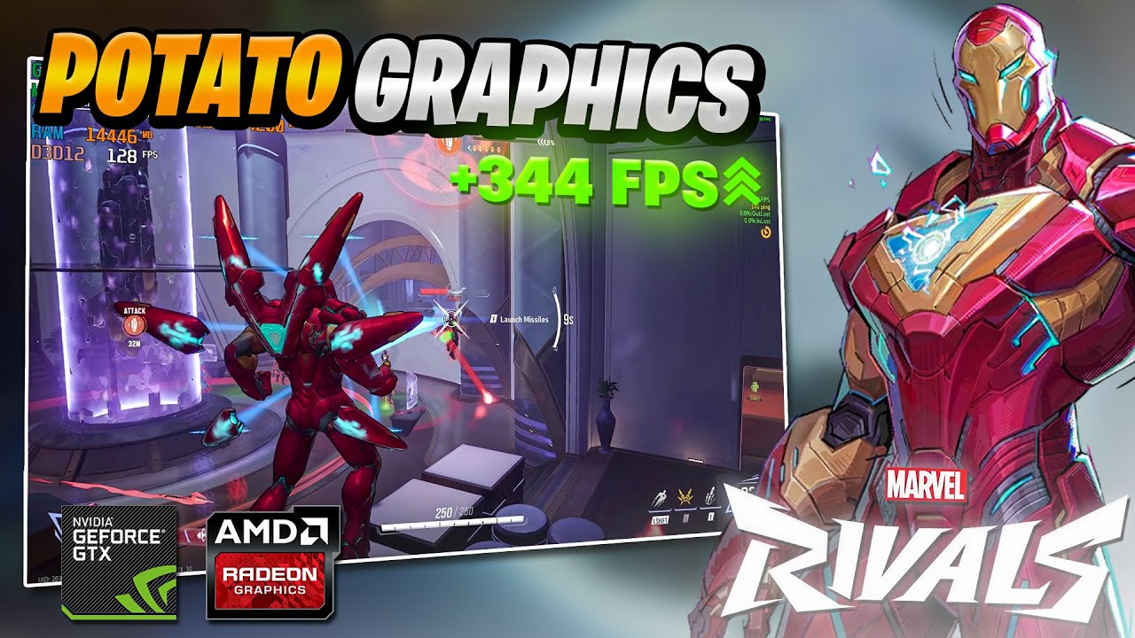 HOW TO GET POTATO GRAPHICS IN MARVEL RIVALS (AMD & NVIDIA) MAX FPS + 0 ...