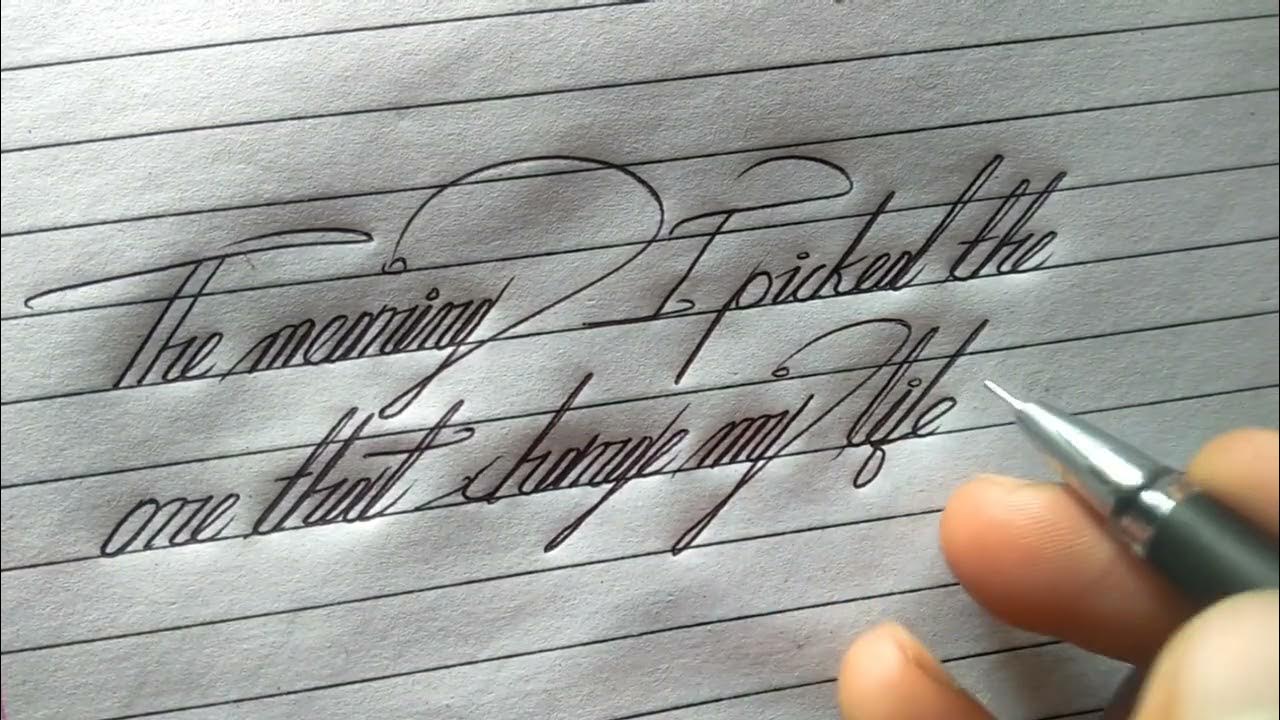 wonderful cursive stylish beautiful english handwriting practice - YouTube
