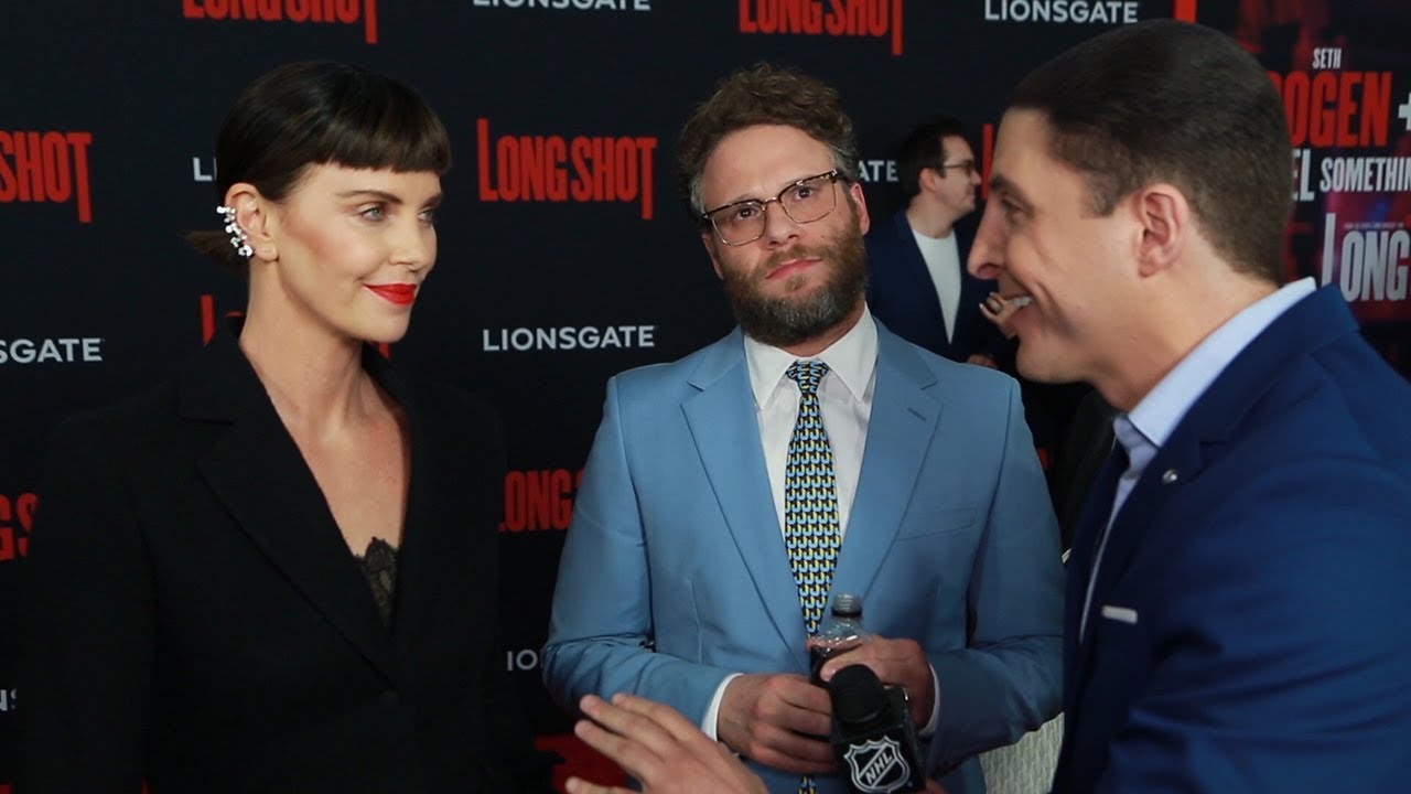 Seth Rogen, stars of "Long Shot" discuss their hockey fandom on NHL ...