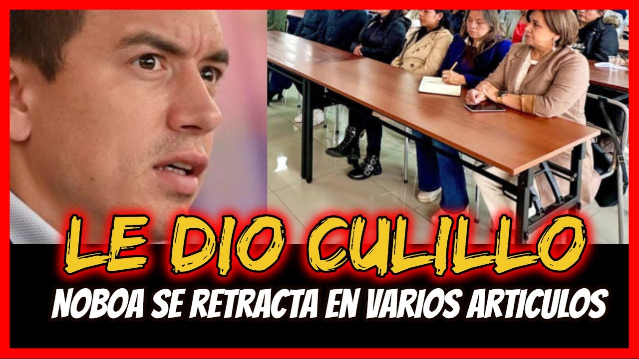 Le dio Culillo. Noboa se retracta en varios artículos - YouTube